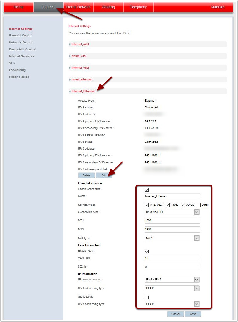 Vodafone HG659 Fibre – Support | Zeronet